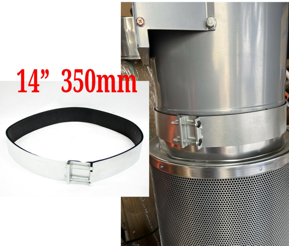 14" Duct Noise Reduction Clamp 350mm Vibration Reducer 4 Fan Silencers ...
