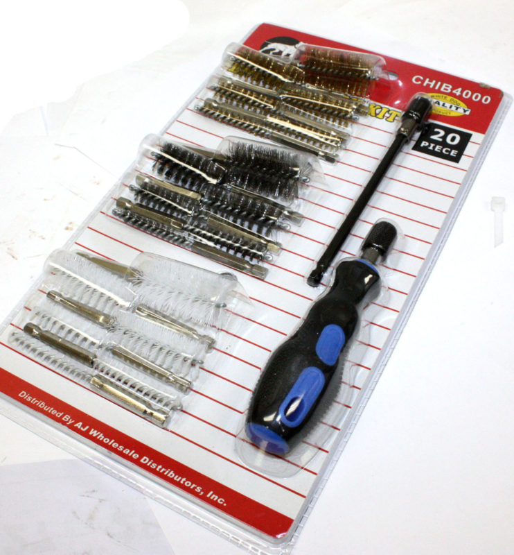 20PC ENGINE BLOCK CLEANING BRUSH KIT STAINLESS STEEL & NYLON, BRASS ...