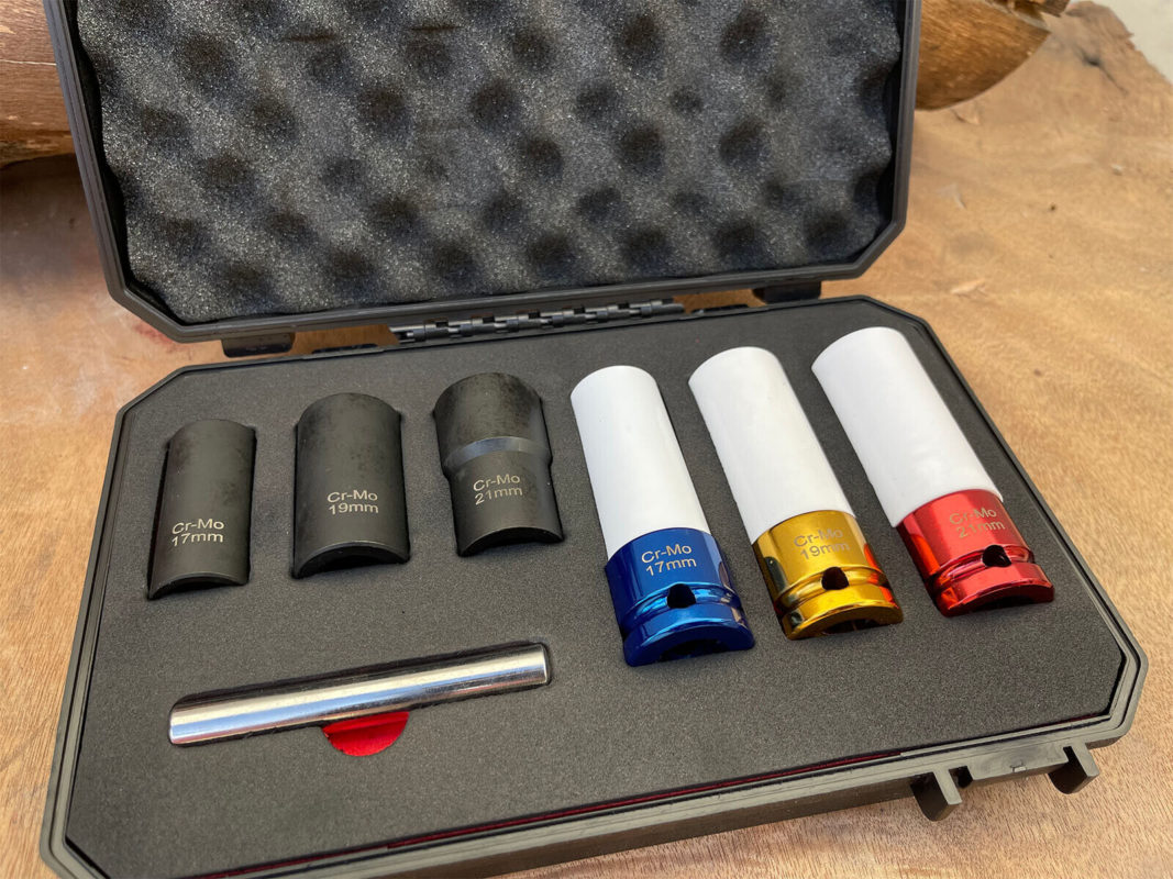 7pc Thin Wall Deep Impact Lug Nut & Twist Socket Set Bolt Extractor ...