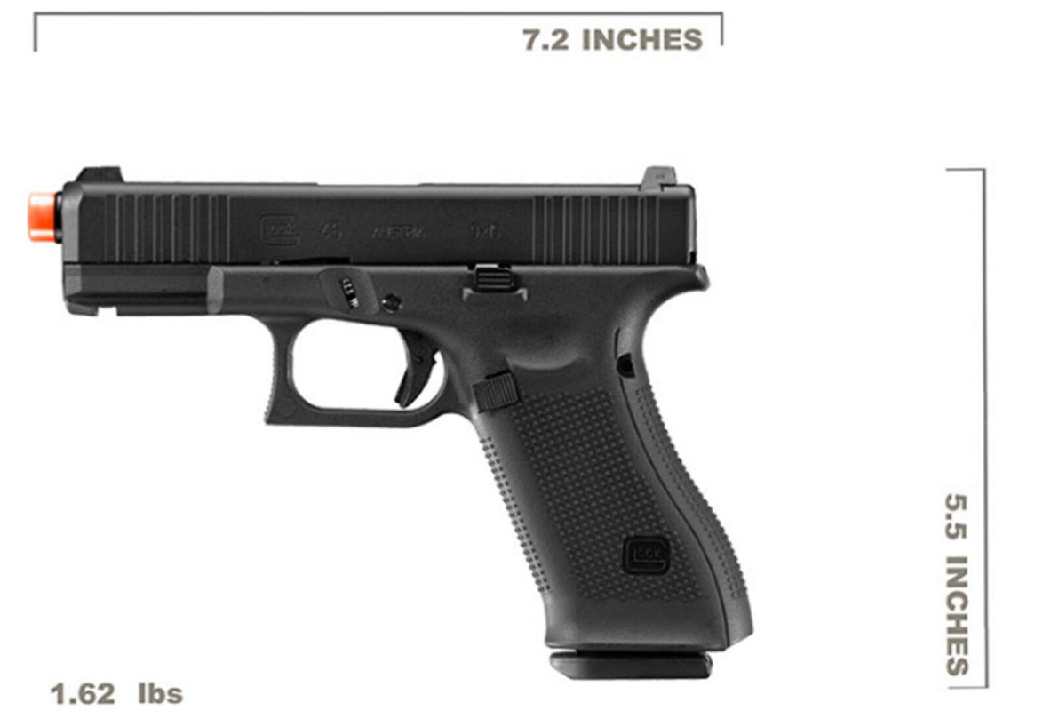 Glock 45 Gen 5 Co2 Gas Blowback Airsoft Pistol BB Gun 1:1 by Umarex ...