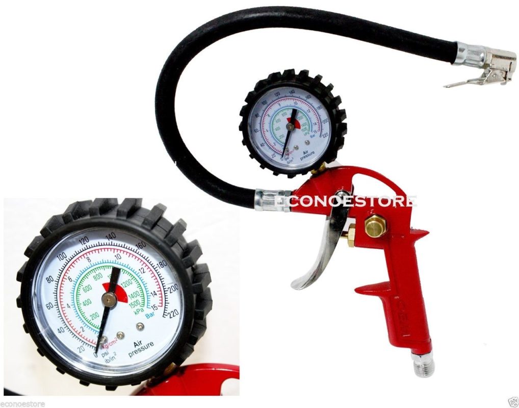 OEM Piston Air Tire Inflator w/ 0-220PSI Compressor Pistol Gun & 2 ...