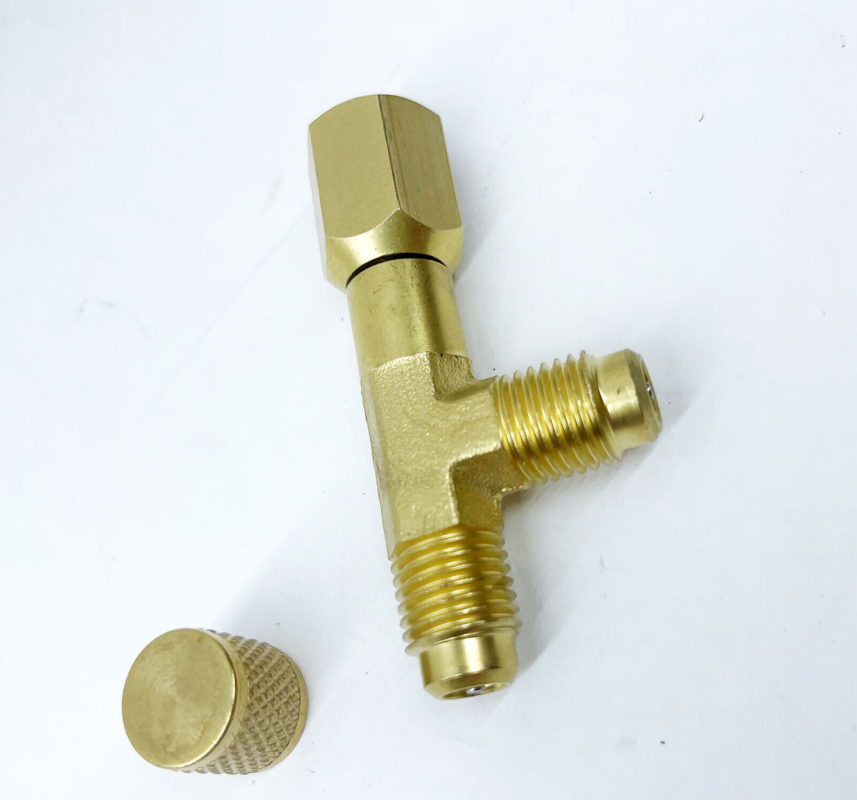 R410a Refrigerant Quick Coupler Tee Split Connector 1/4'' Valves Core ...