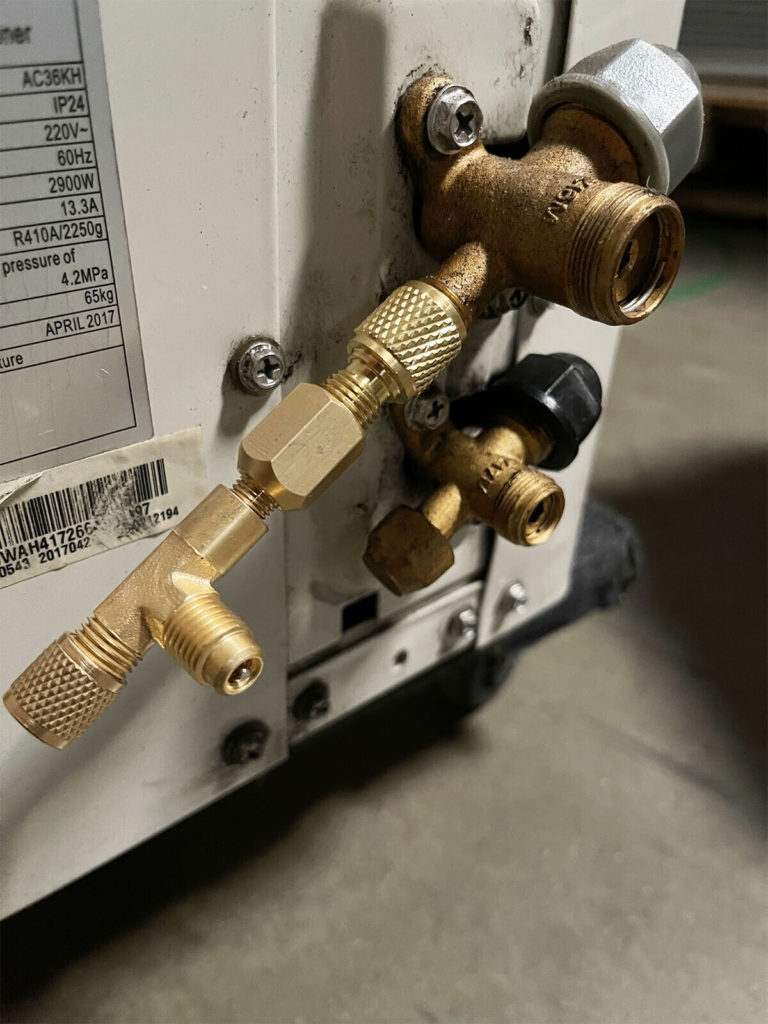R410a Refrigerant Quick Coupler Tee Split Connector 1/4'' Valves Core ...