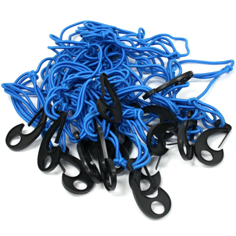 4' x 6' Cargo Net w/ Nylon Hooks Blue | Stretch Bungee Mesh Trunk ...