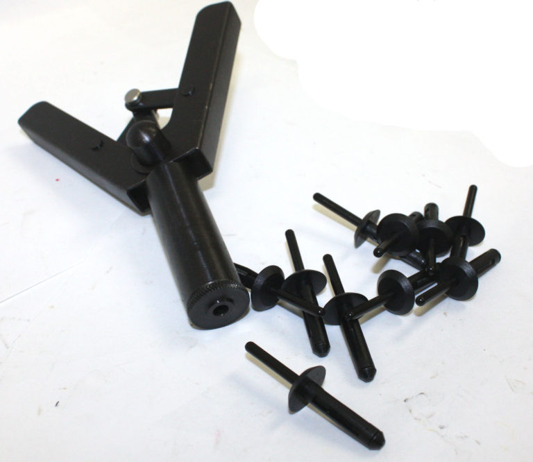41 PCS PLASTIC POLY RIVET GUN QUICK SET RIVETER RIVETING HAND TOOL ...