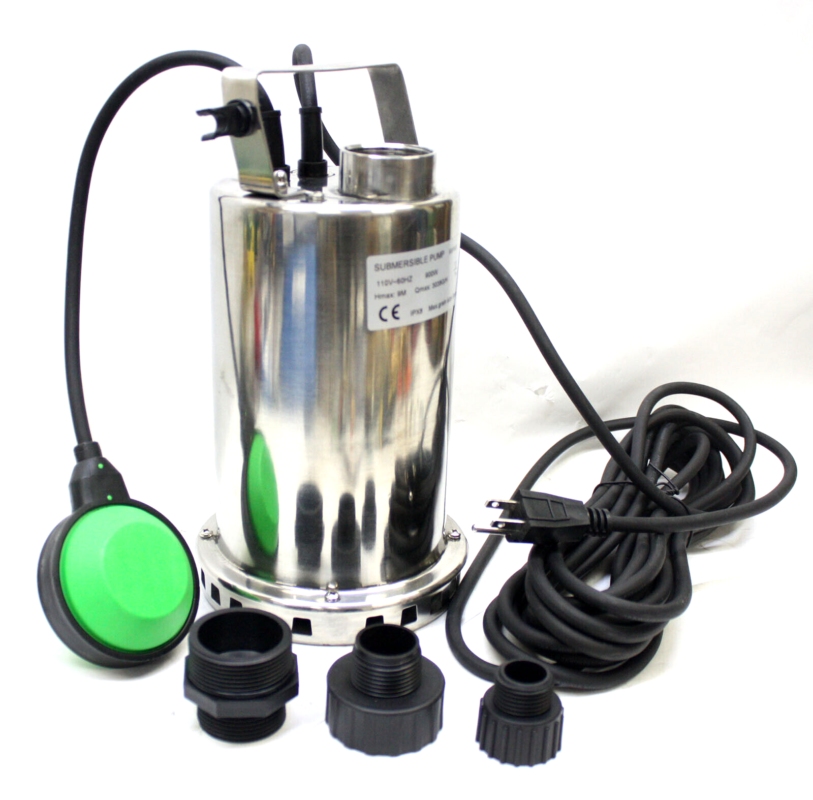 900W Stainless Submersible Pool Pond Drain Transfer Pool Water Pump ...