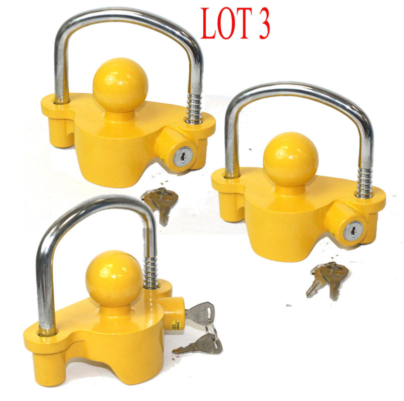 LOTS 3 Key Alike Universal Tow Trailer Coupler Lock Locks Protection ...