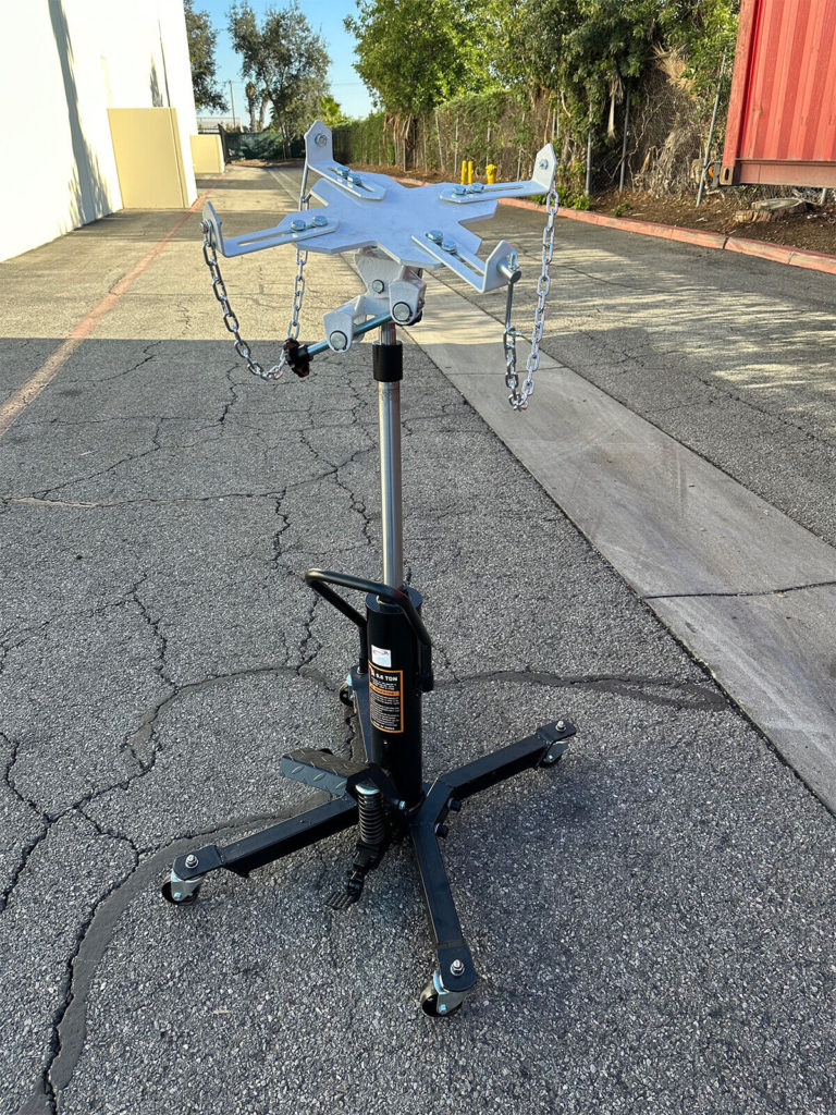 0.6 Ton Dual Stage Hydraulic Telescopic Transmission Jack Lift & 2 Way ...