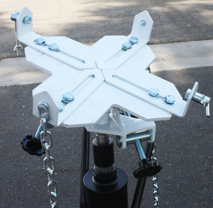 0.6 Ton Dual Stage Hydraulic Telescopic Transmission Jack Lift & 2 Way ...