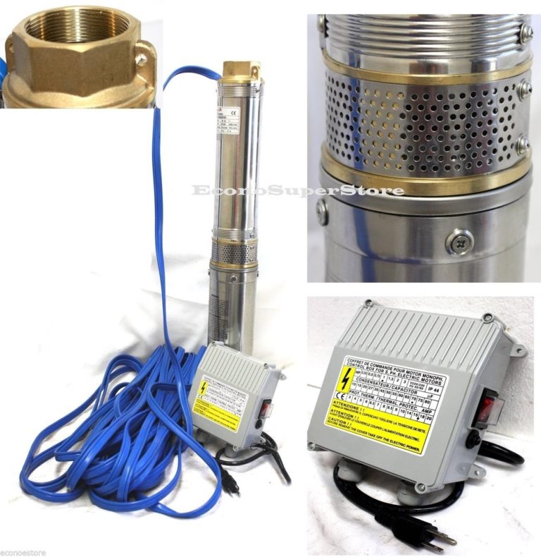 1.5HP 4" Stainless Steel Deep Bore Multistage Submersible Well Pump ...