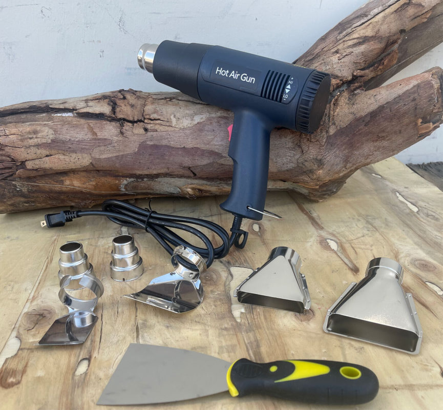 2000W Heat Gun w/6 Nozzles Kit Scraper Shrinking PVC Tubing Stripping ...