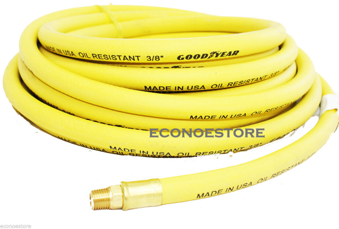 25 FT 3/8" Continental Air Rubber Hose for Air Compressor – EconoSuperStore