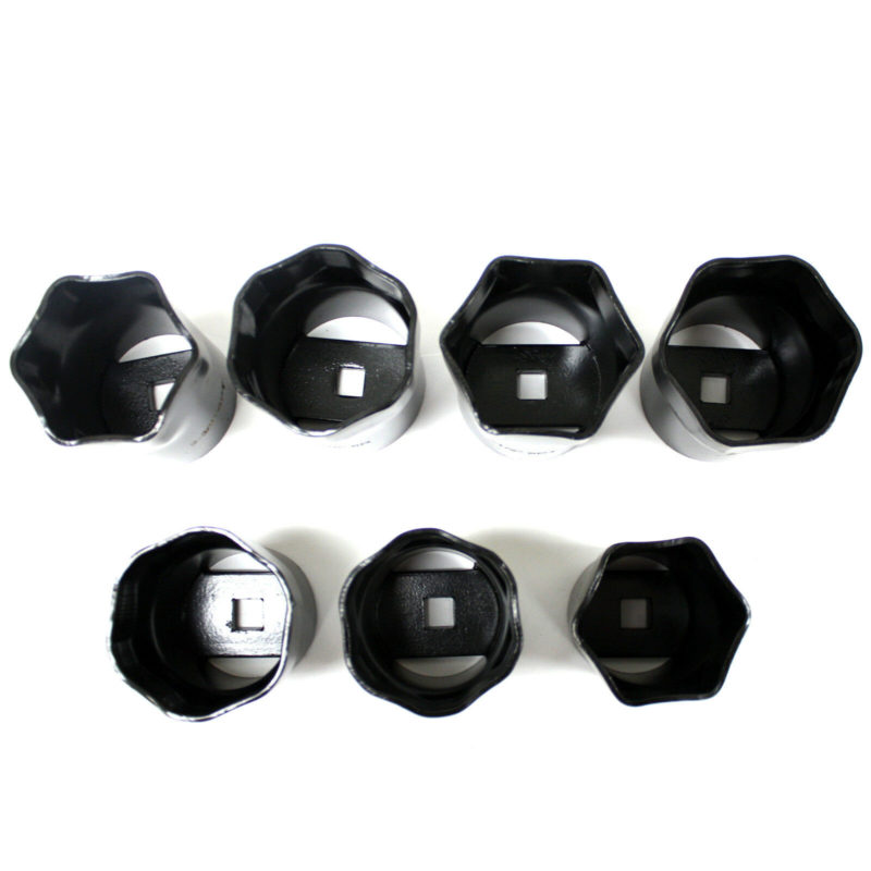 7 pc 1/2" Drive 6 Point Wheel Bearing Axle Lock Nut Socket Set ...
