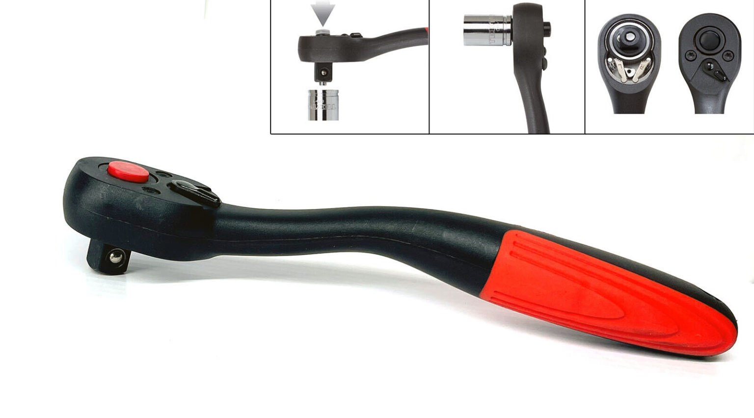 3pc 1/4" 3/8" 1/2" Dr. Composite Offset Ratchet Set 72 Tooth Reversible Ratchets – EconoSuperStore