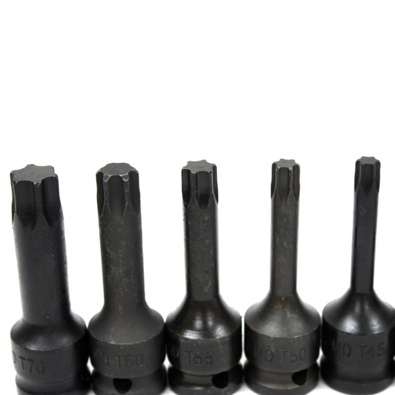 9 pcs 1/2" Impact Bit Socket Set T-Star T20 T70 T60 T55 T50 T45 TX40 ...