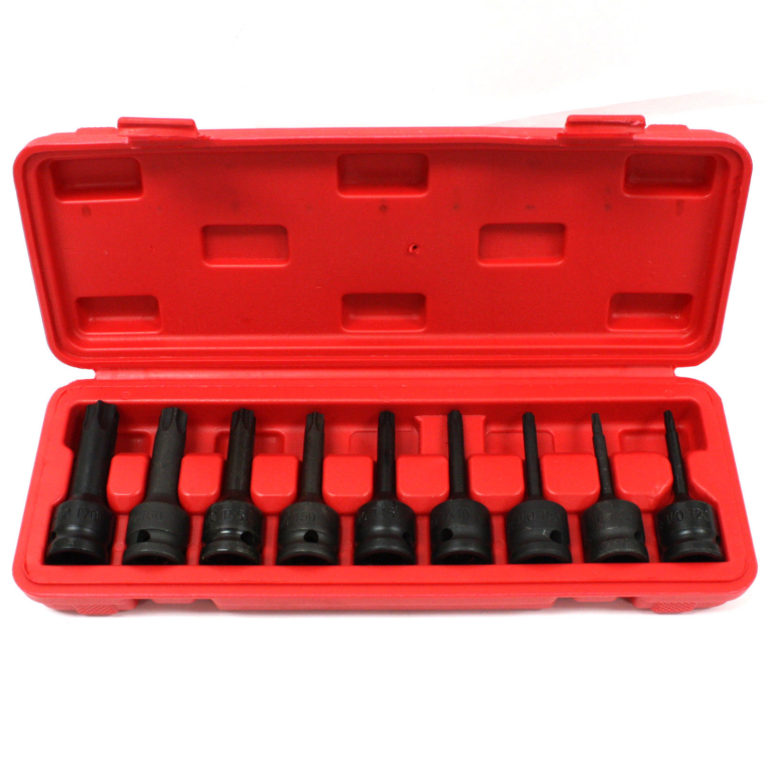 9 pcs 1/2" Impact Bit Socket Set T-Star T20 T70 T60 T55 T50 T45 TX40 ...