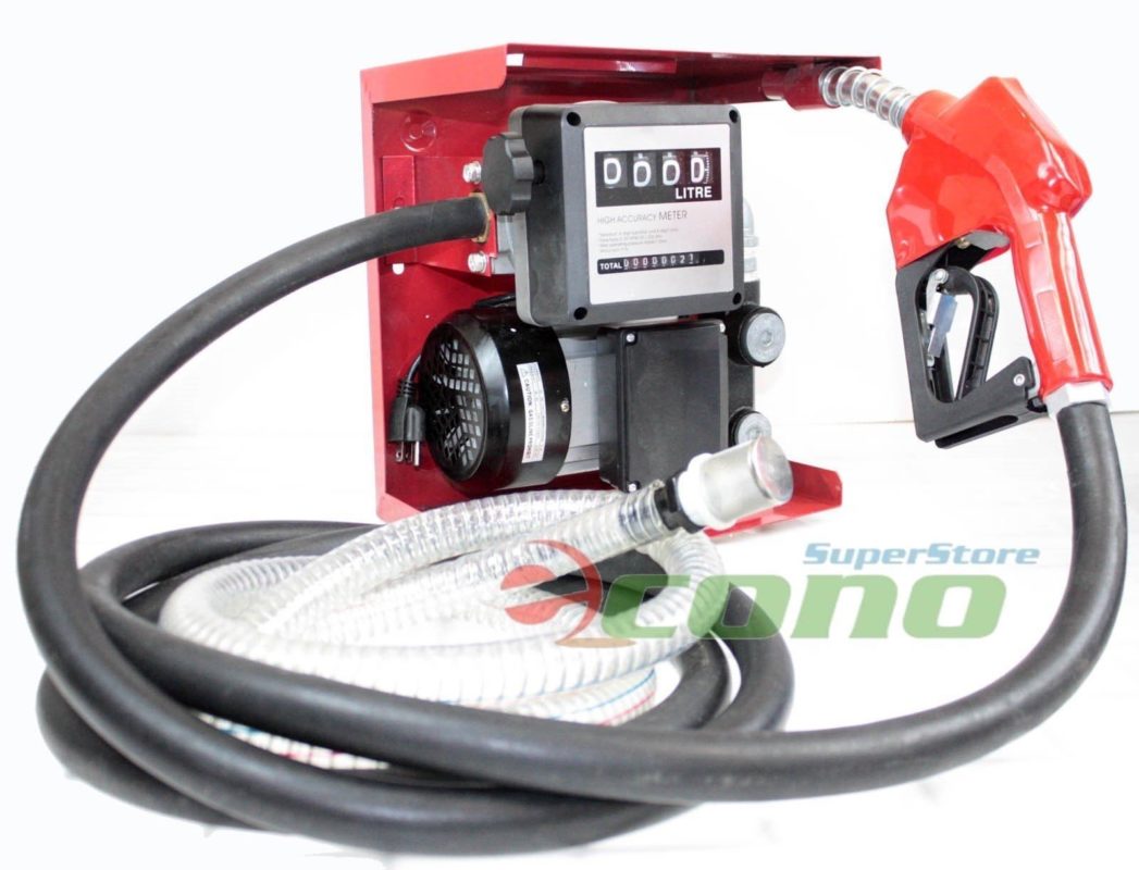 AC 110V Diesel Fuel Refill Pump Mechanical Meter Fueling W/Automatic ...