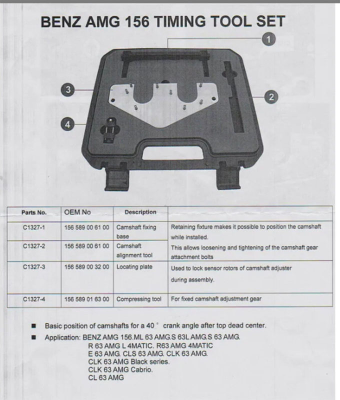 Camshaft Alignment Locking Set Engine Timing Service Tool for Mercedez ...