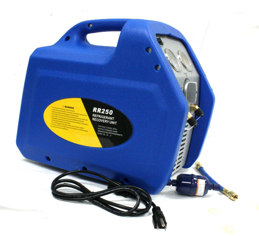 RR250 3/4HP Portable AC Refrigerant Recovery Machine 4 HVAC R410A r134a ...
