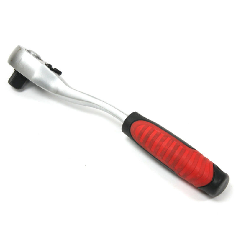 1/2" Dr. Offset Ratchet Handle Quick Release Reversible Socket Wrench ...