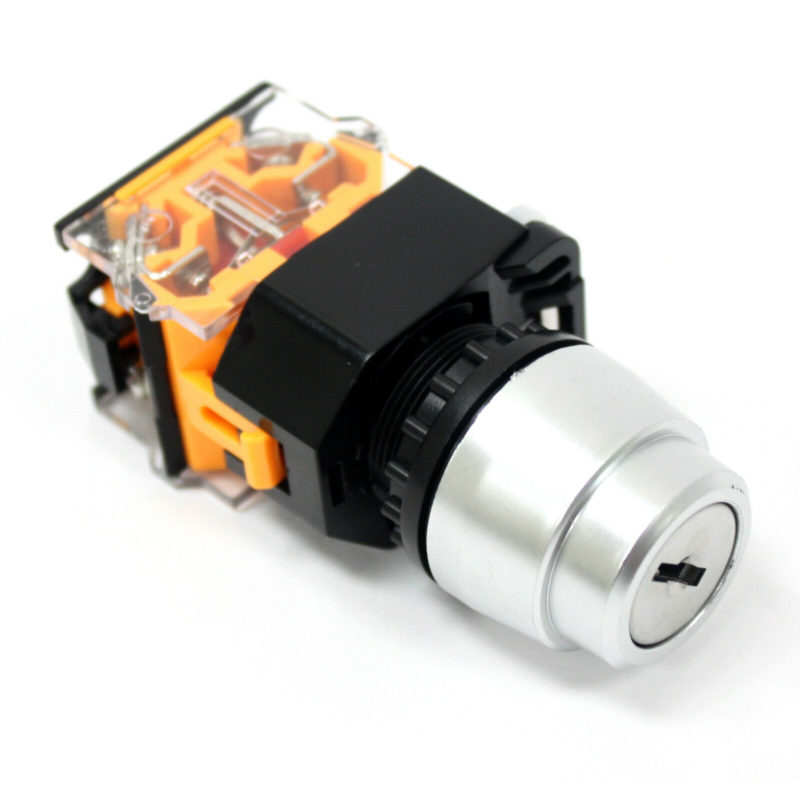 2pc On/Off 2 Position Rotary Keylock Select Switch 1NO+1NC (DPST) 440V ...