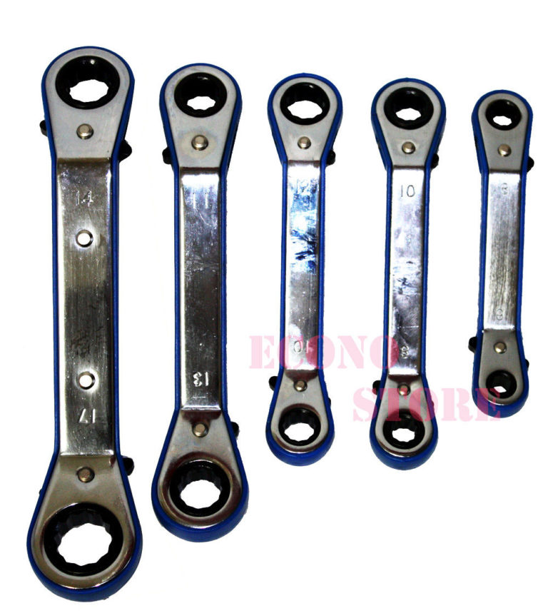 5pcs Metric Offset Ratchet Ring Spanner Wrench 6-17 mm Set ...