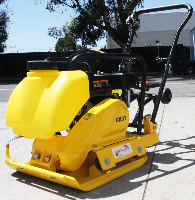 6.5HP Walk Behind Plate Compactor Compact Dirt Soil Asphalt Tamper ...