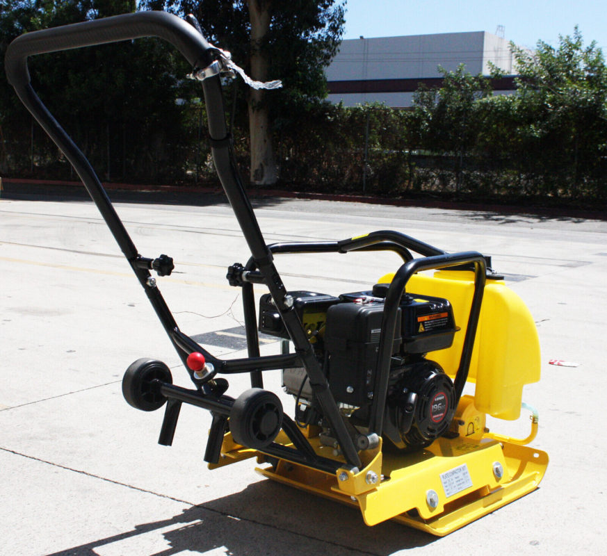 6.5HP WALK BEHIND PLATE COMPACTOR COMPACT DIRT SOIL ASPHALT TAMPER ...