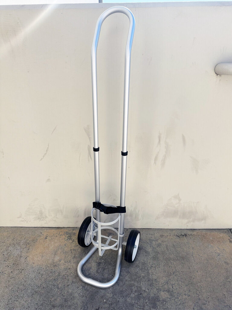 Aluminum Oxygen Tank Cylinder Cart Carrier Rolling 2 Wheel Fit D & E ...