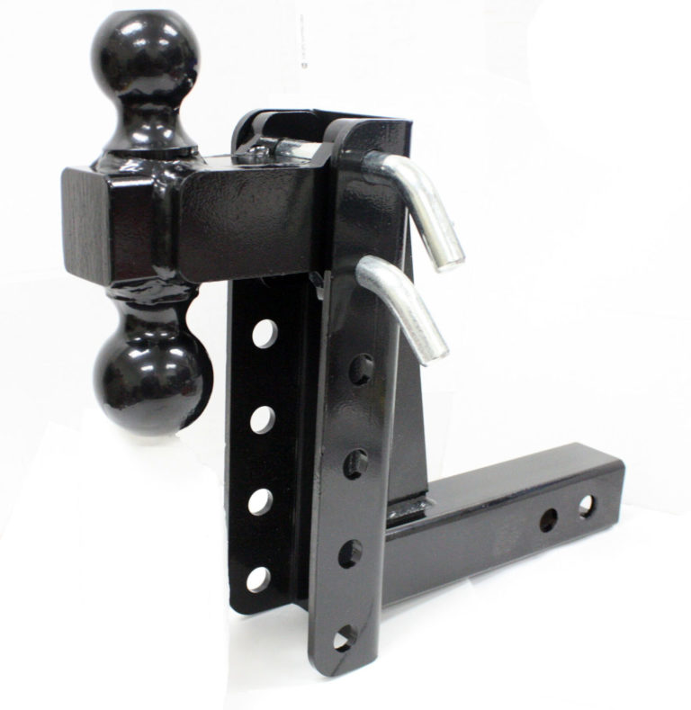 HD Dual Tow Ball Hitch Mount Adjustable Drop Raise Trailer Hitch Towing ...
