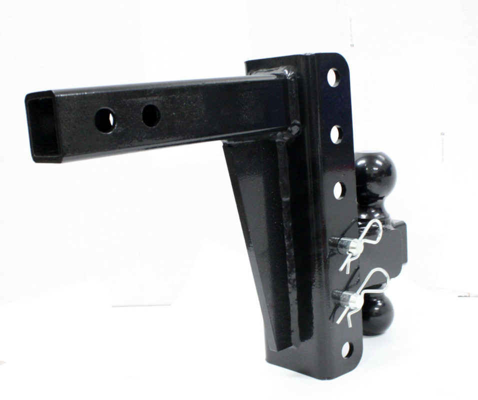 HD Dual Tow Ball Hitch Mount Adjustable Drop Raise Trailer Hitch Towing ...