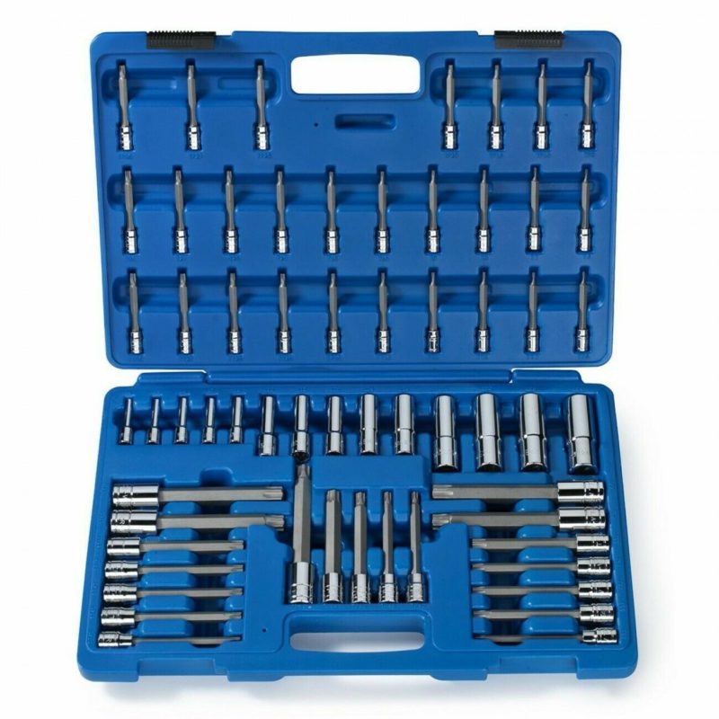 60pc Master Deep Long Star Plus Socket Bit Set Torx Deep External Torx ...