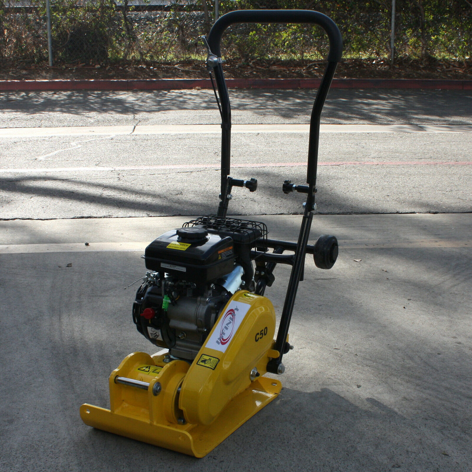 79cc 2000Lbs Gas Walk Behind Vibratory Plate Compactor Asphalt Soil ...