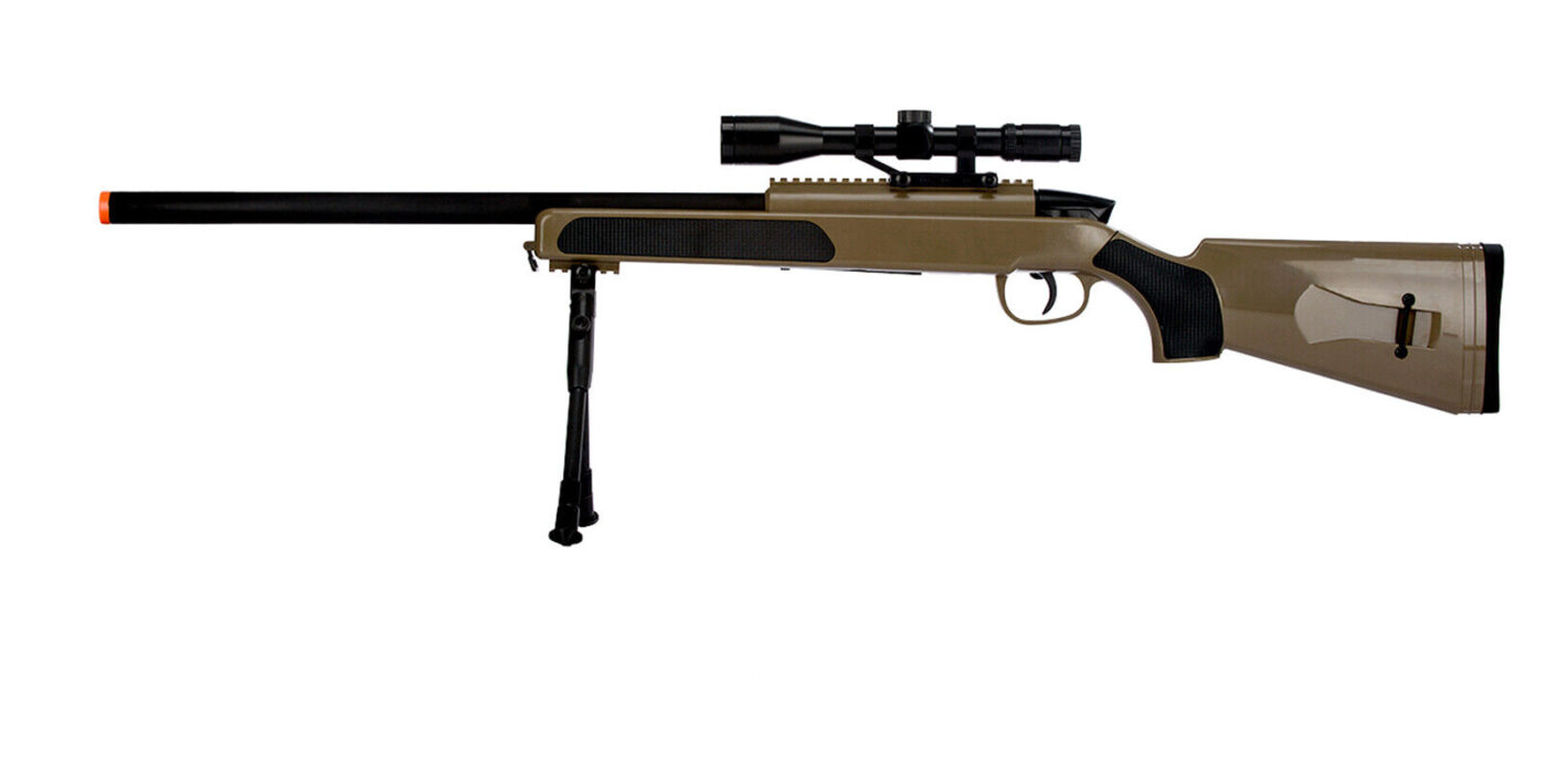 CYMA Airsoft MK51 Replica Bolt Action Sniper Rifle scale 1:1 w/bipod ...