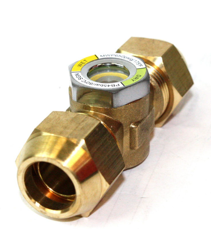 HVAC AC Tube Jointing Sight Glass 3/4" SAE O.D. W/Moisture Indicator ...