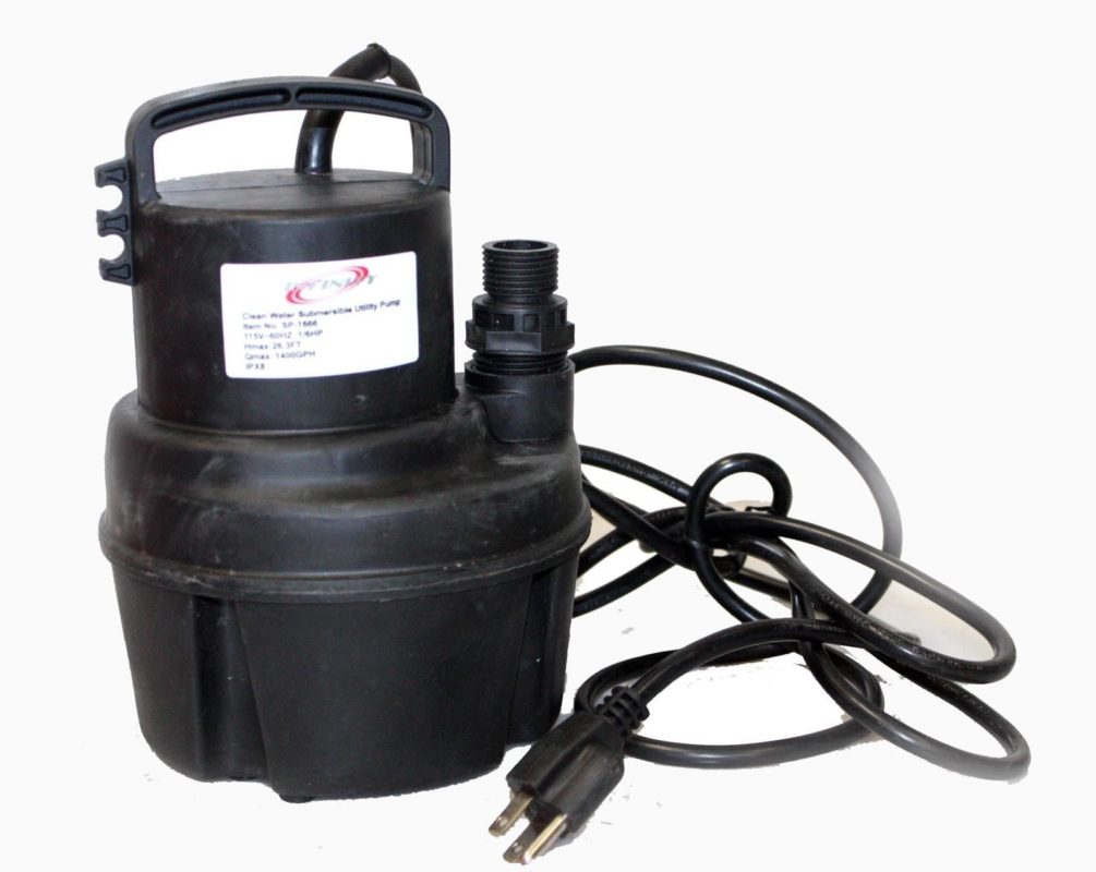 Utility 1/6 HP Clean Water Submersible Sub Sump Pump Flood Drain Pool ...