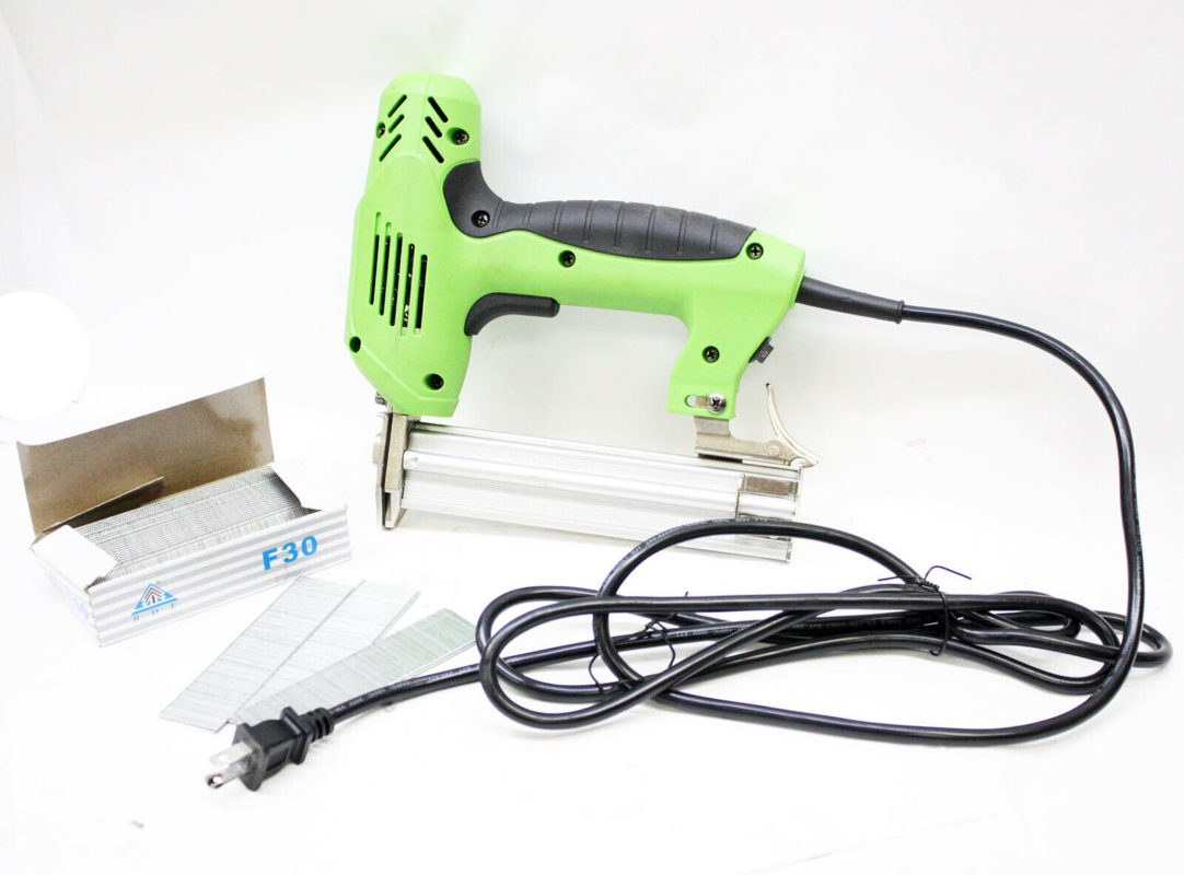 1800W Electric Brad Nailer Stapler Crown Gun Woodworking Framing ...
