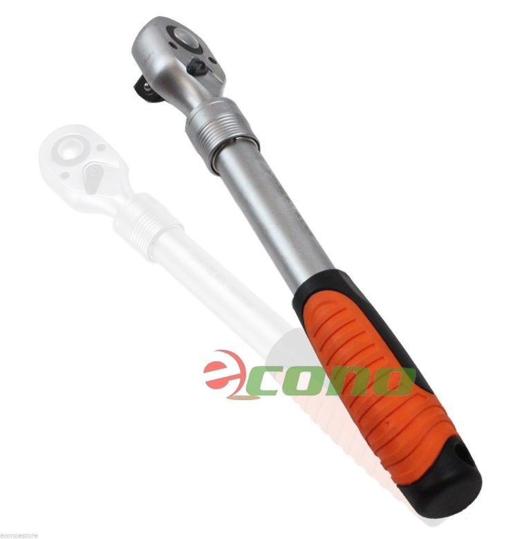 Heavy Duty 1/2" Dr Long Handle Ratchet Extendable from 12" to 17 1/2 ...