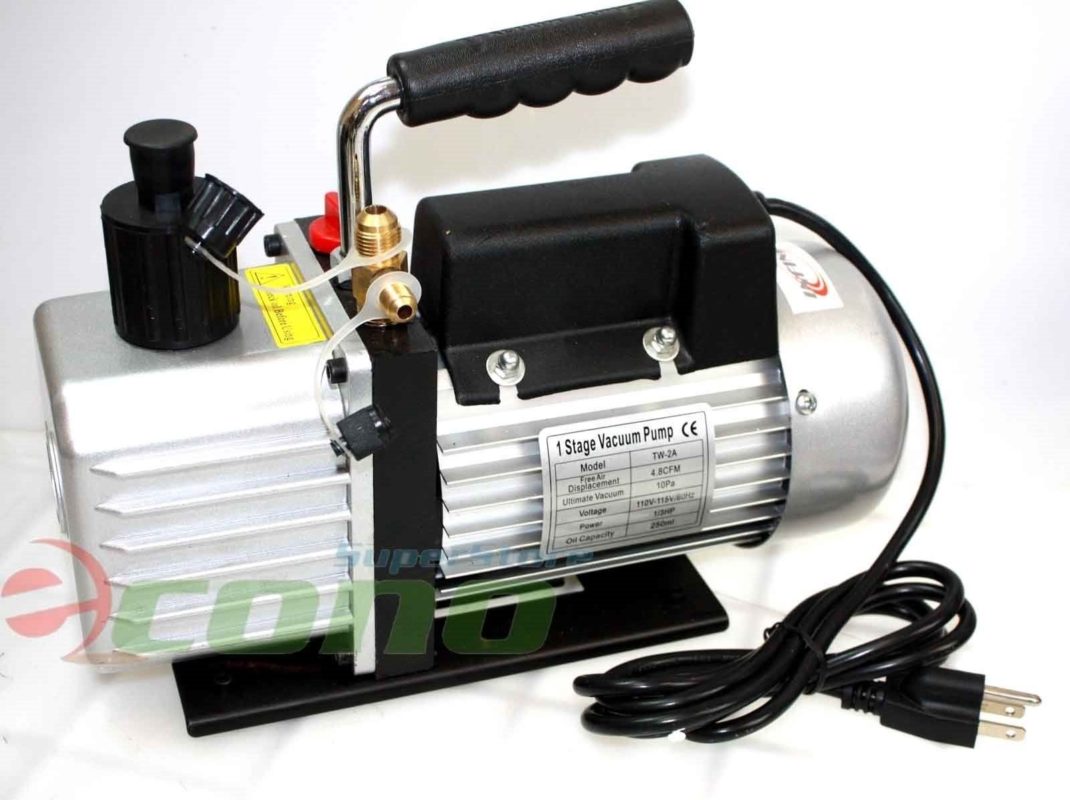 R410A R134A R22 4.8 CFM Vacuum Pump HVAC A/C Refrigerant W/4Valve ...