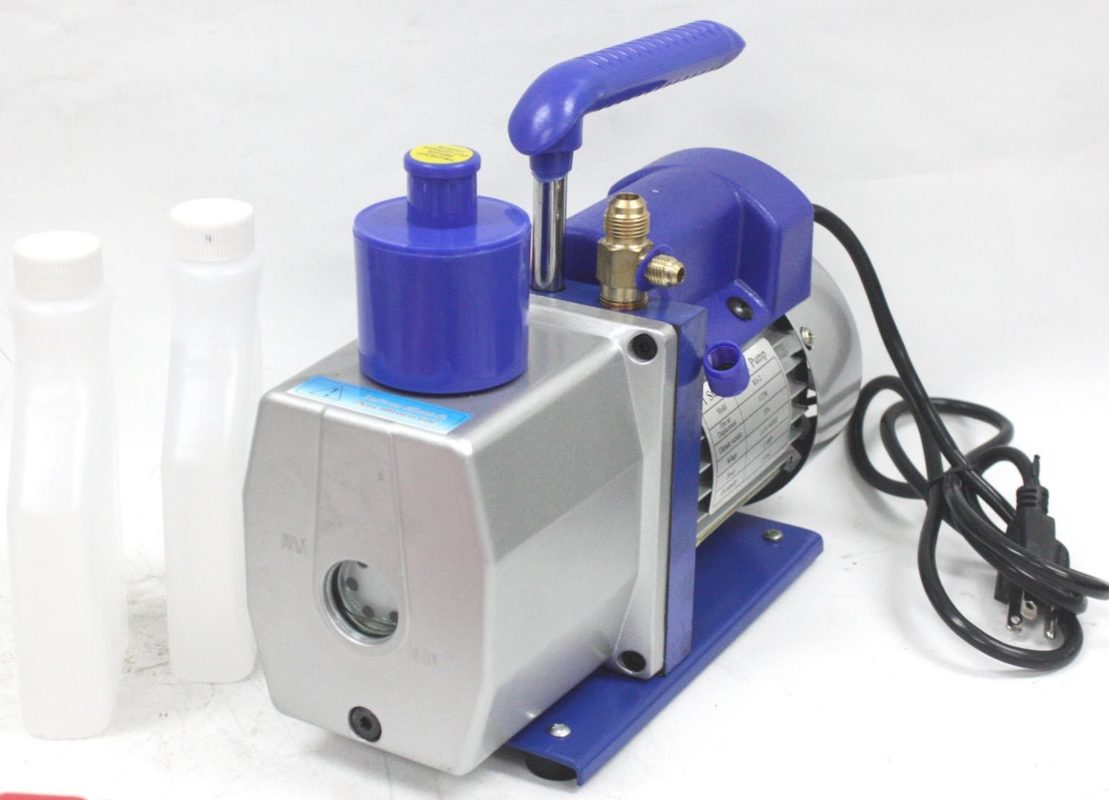 R410a 1-Stage 4.8 CFM Rotary Vane Vacuum Pump HVAC Air Condition ...