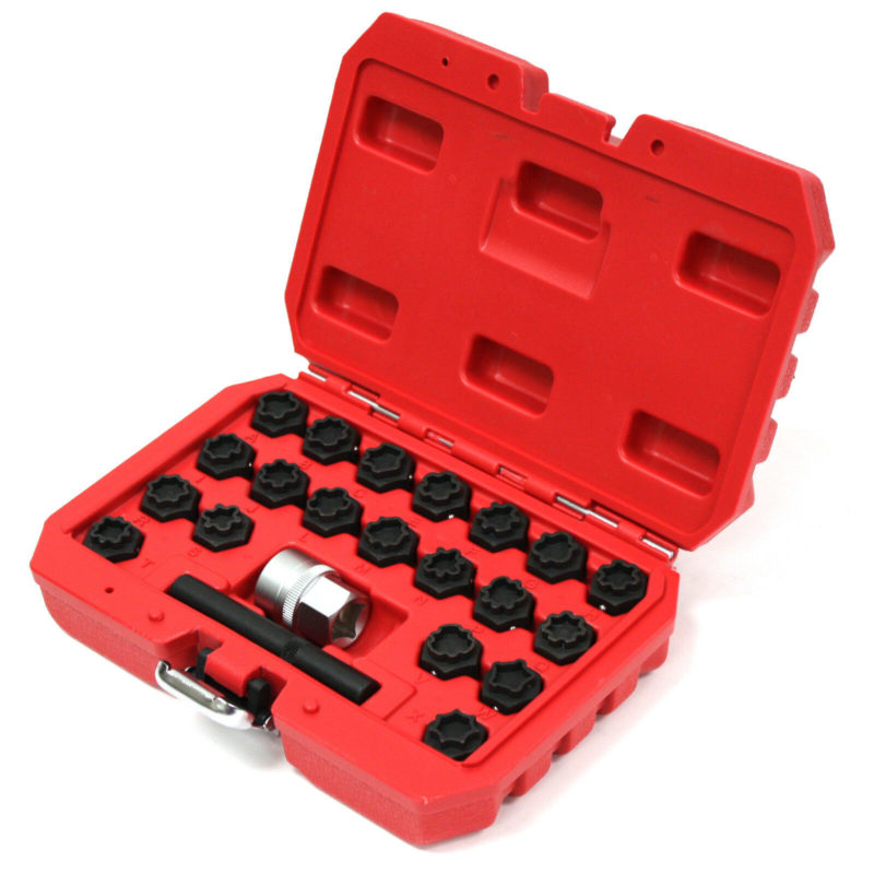 22pc Wheel Locking Key Set for Audi Anti-Theft Wheel Rim Lug Nut Master ...