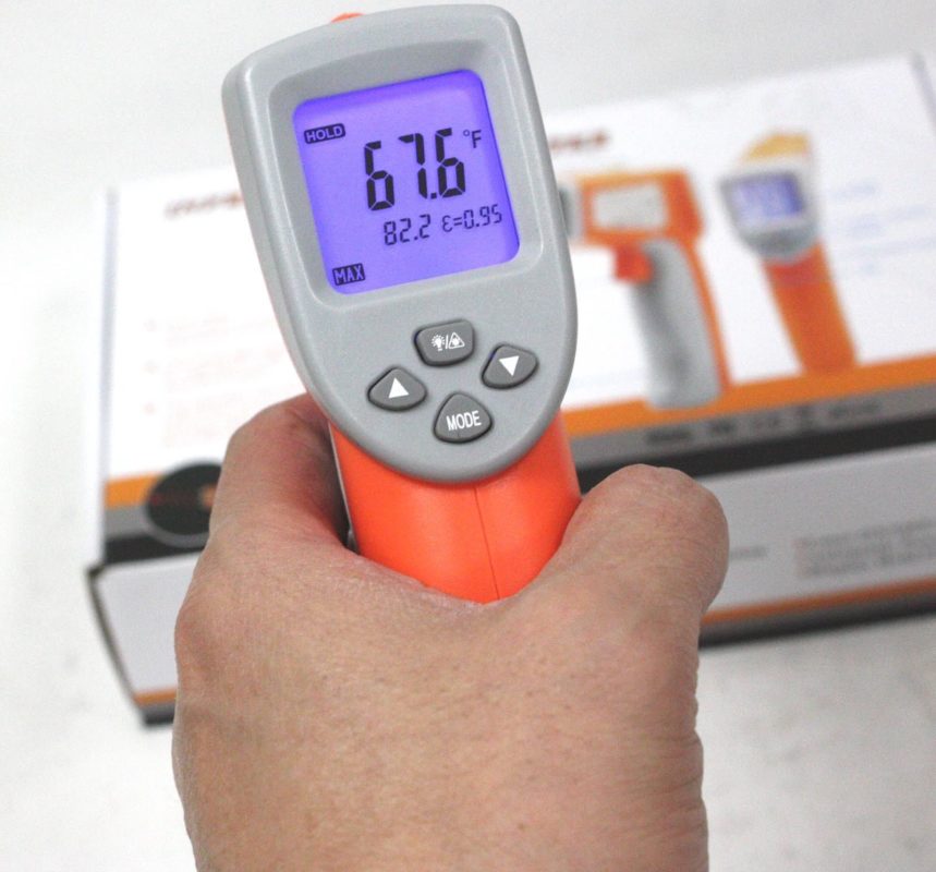 Dual Laser Optical Focus Temperature Hand Gun Non Contact Infrared ...