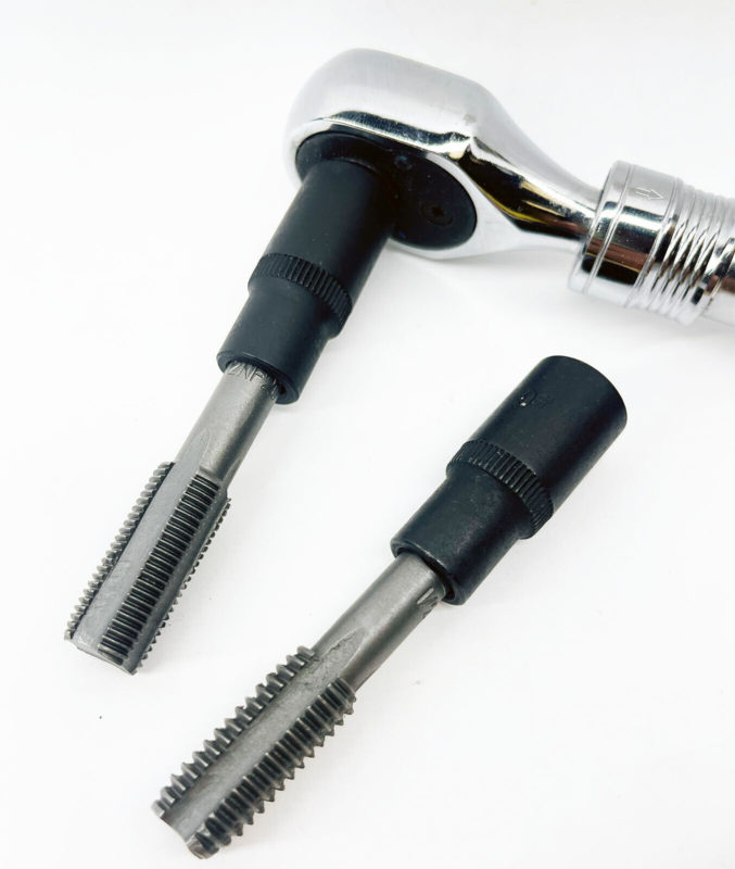 Thread Repair Tap Socket Set Holder Square Sockets 1/4 & 3/8 Dr. Offset ...