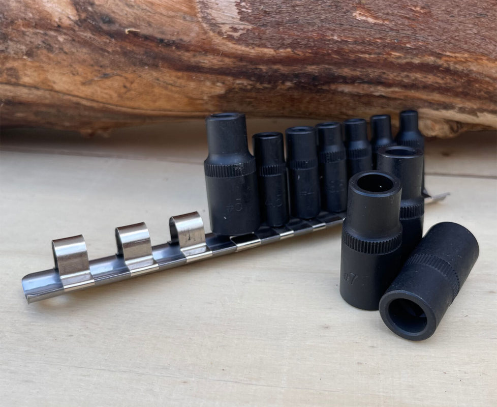 Thread Repair Tap Socket Set Holder Square Sockets 1/4 & 3/8 Dr. Offset ...