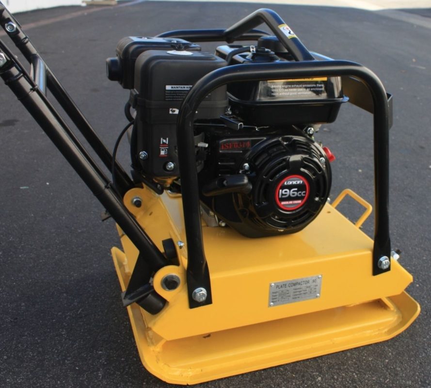 Walk Behind Dirt Vibrating Compactor Rammer Asphalt Soil 6.5HP 196cc ...