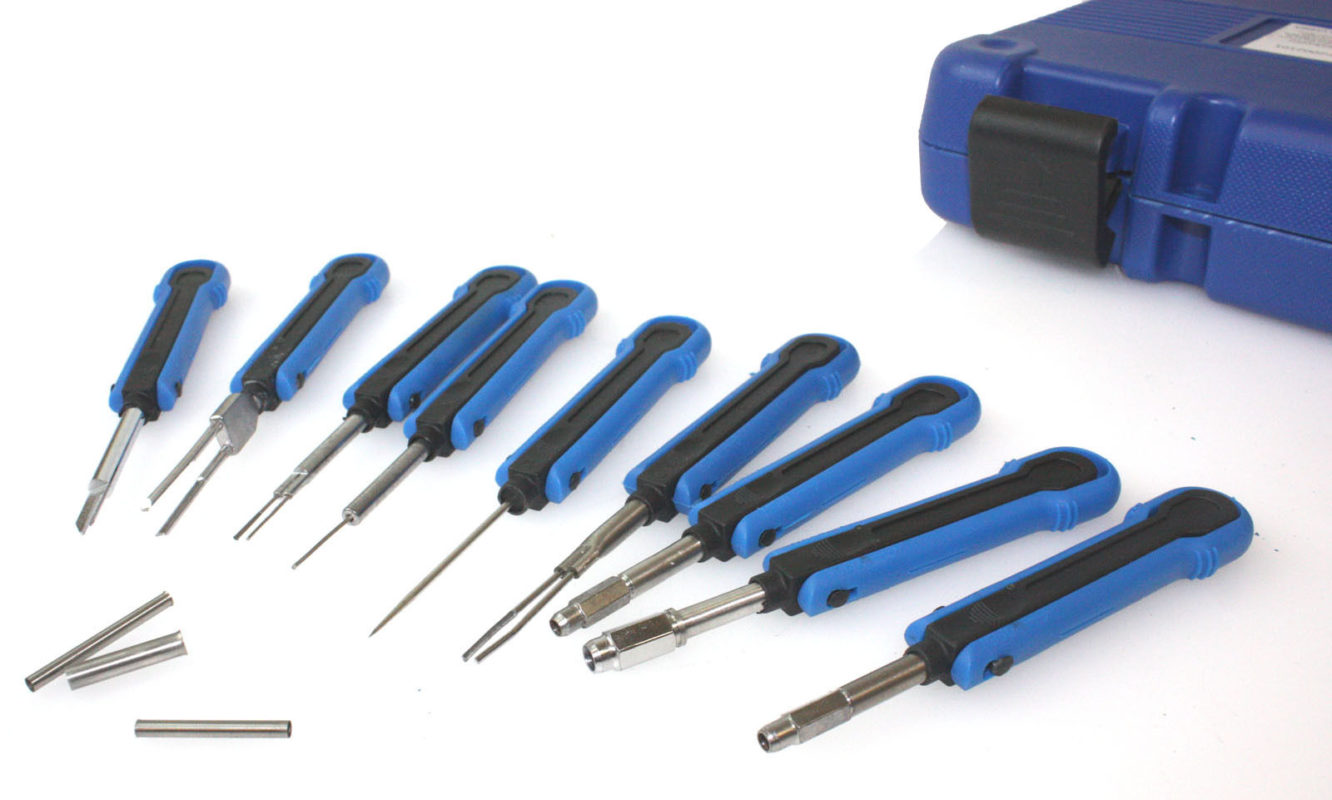 12pc Universal Terminal Release Mechanics Cable Extractor Tool Set 4 ...