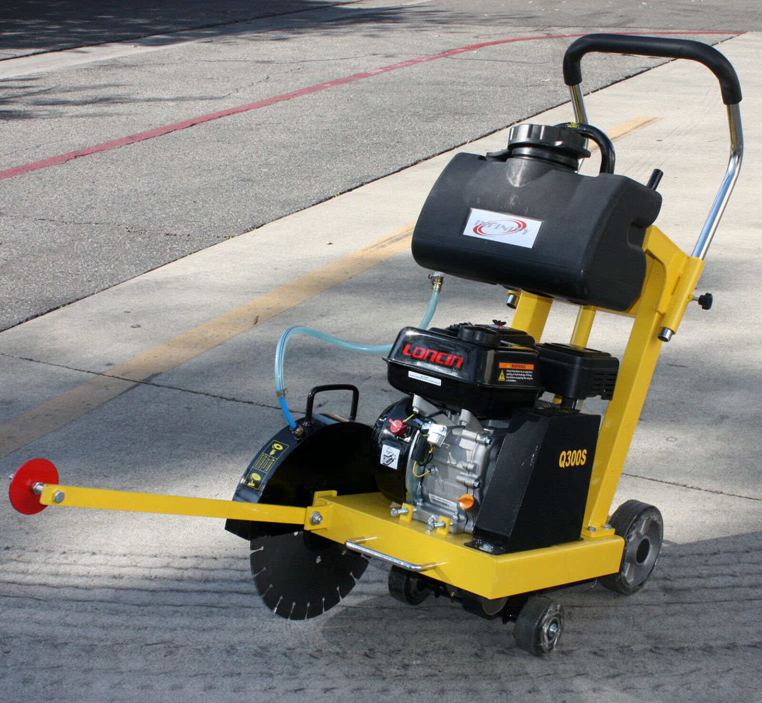 14" 6.5HP Gas Walk Behind Cut-Off Saw Concrete Cement Pavement Floor ...