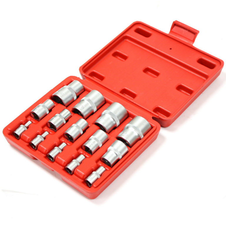 14 pc E Type Torx Star Female Socket Set 1/4" 3/8" & 1/2" Drive E4 ...