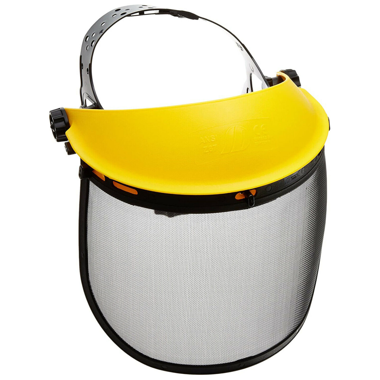 2-in-1 Safety Face Shield Clear Polycarbonate & Steel Mesh Visor ANSI ...