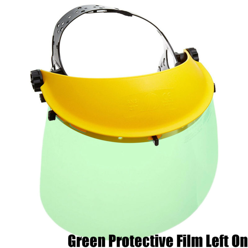 2-in-1 Safety Face Shield Clear Polycarbonate & Steel Mesh Visor ANSI ...